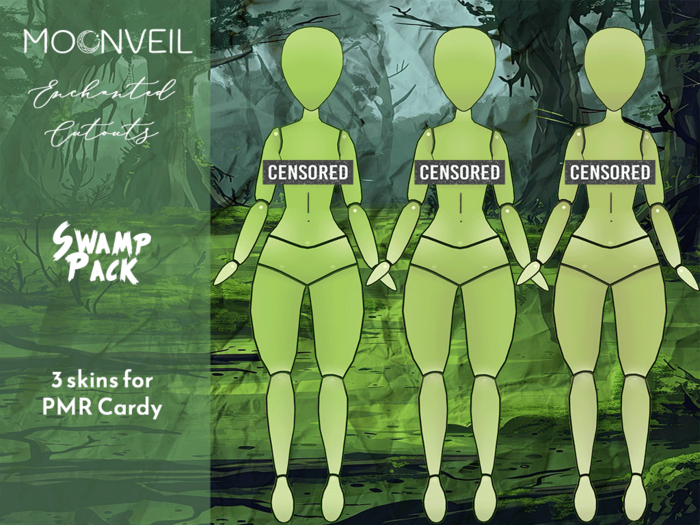Second Life Marketplace - {MOONVEIL} S&P PMR Cardy Skins - Enchanted Cutouts SWAMP PACK